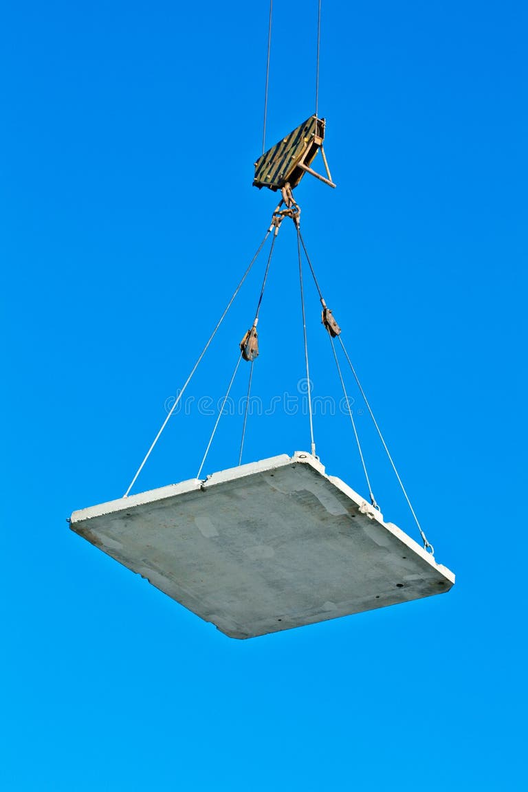 Elevating Crane Lifting Concrete Plate Stock Photos - Free & Royalty ...