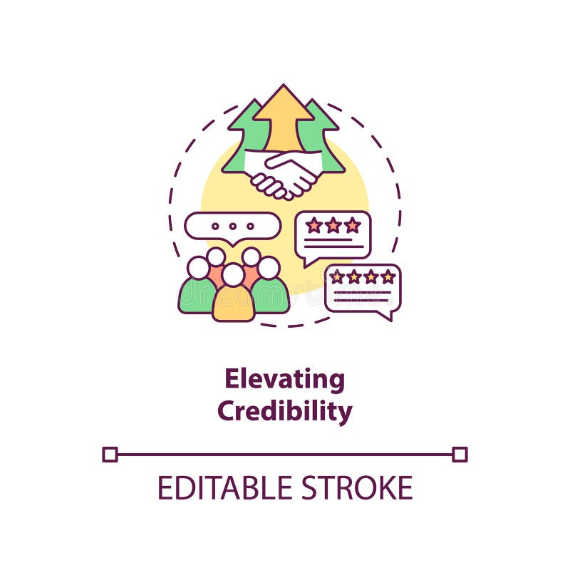 Elevating Credibility Concept Icon Stock Vector - Illustration of ...