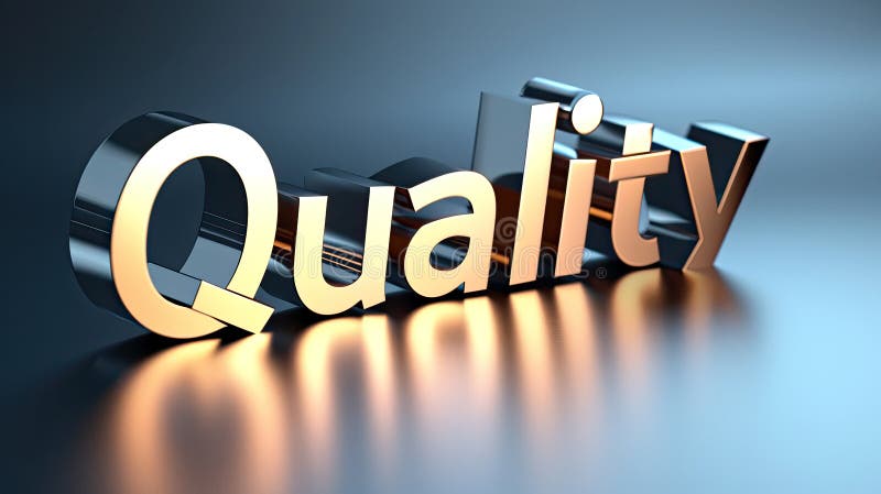 Elevating Standards: Metallic Brilliance of the Quality 3D Text Stock ...