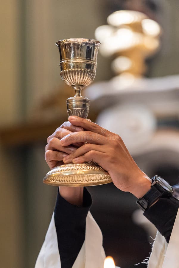 The Goblet during the Eucharist Stock Photo - Image of spiritual, place ...