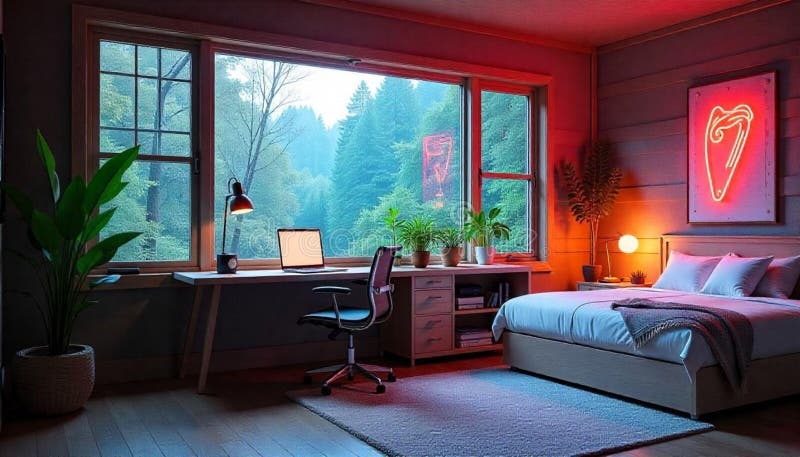 Elevation Rendering of a Z- Shaped Study Table with Built-in Wall ...