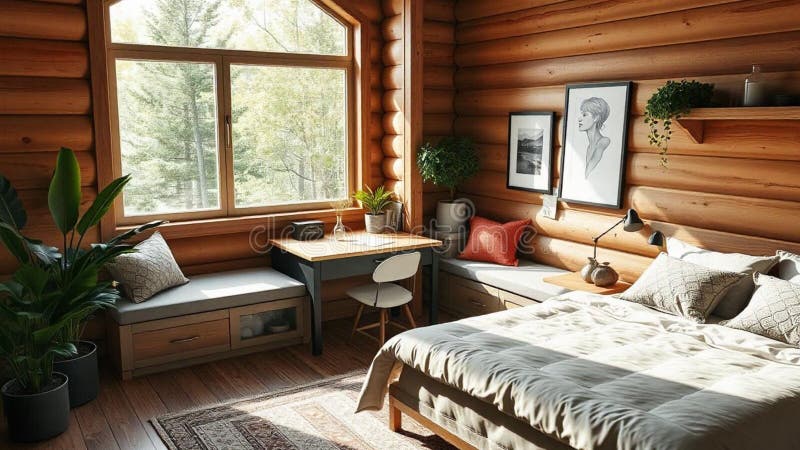 Elevation Rendering of a Z-shaped Study Table Stock Illustration ...