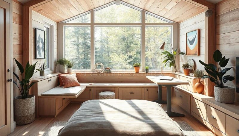 Elevation Rendering of a Z- Shaped Study Table with Built-in Wall ...