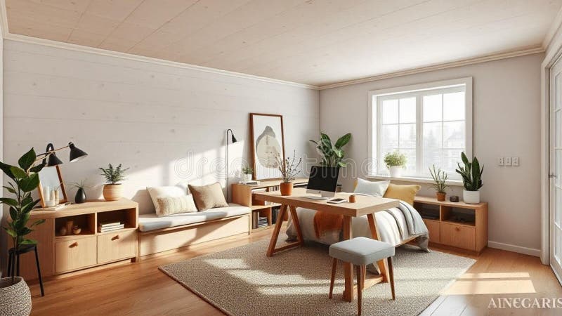 Elevation Rendering of a Z-shaped Study Table Stock Illustration ...