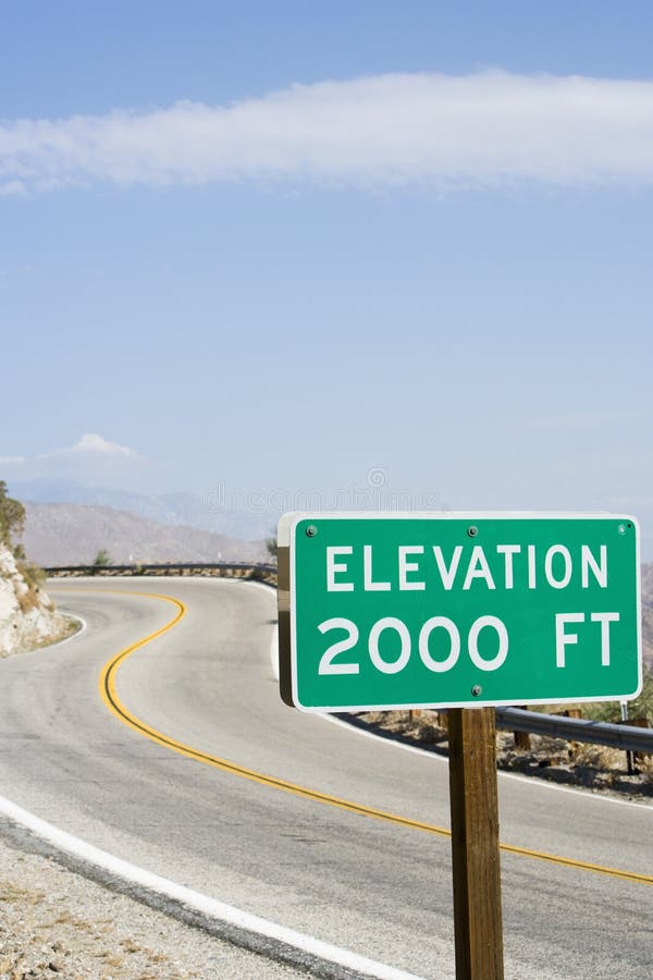 Elevation Road Sign stock image. Image of letter, transportation - 29647841