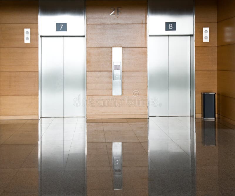 Open and closed elevator stock photo. Image of brushed - 20398704