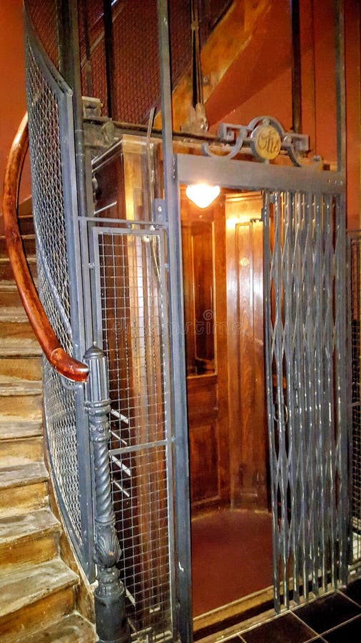 Antique elevator stock photo. Image of oldfashioned, architecture - 14246894