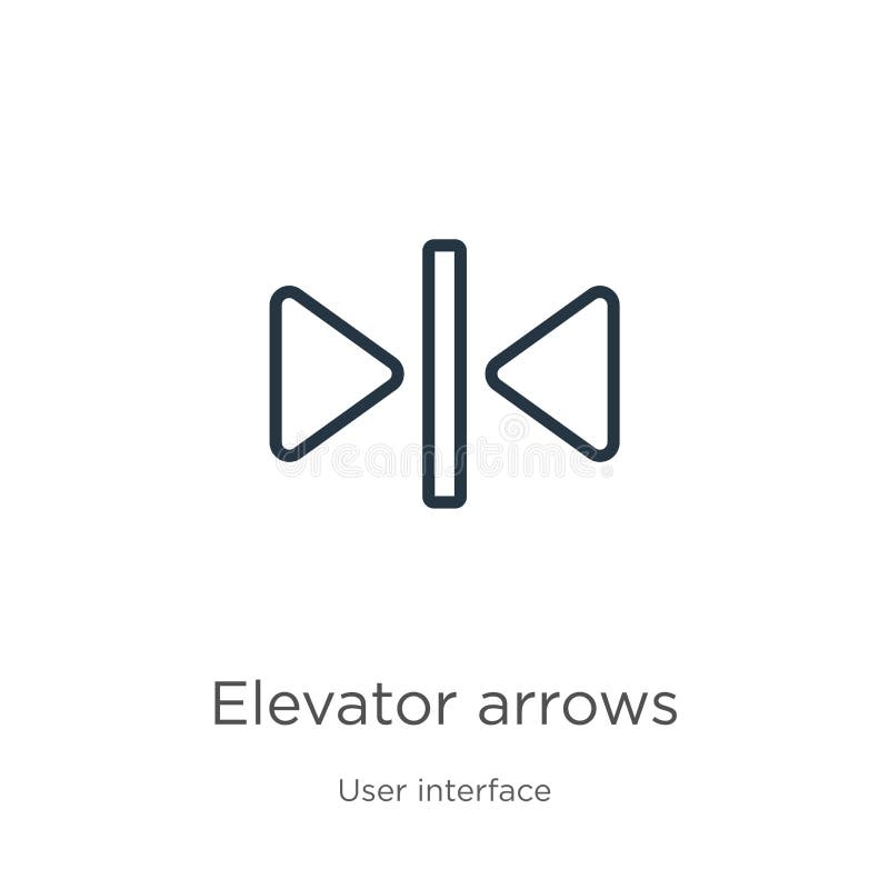 Elevator Arrows Icon Vector Isolated on White Background, Elevator ...