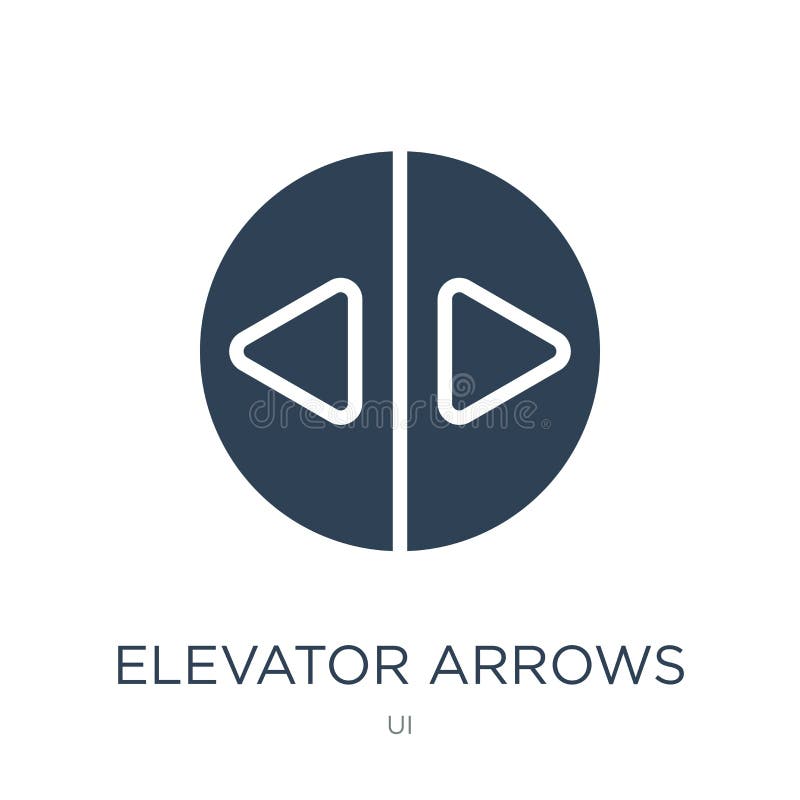 Elevator Arrows Icon Vector Isolated on White Background, Elevator ...