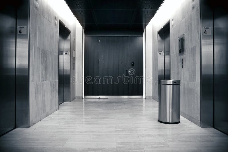 Elevator bank stock photo. Image of tiles, office, doors - 10227872