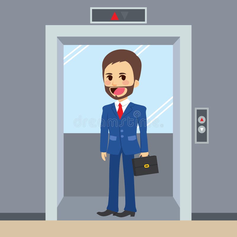 Elevator Businessman stock vector. Illustration of professional - 85572933