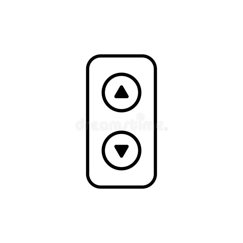 Elevator Button Icon Vector Stock Vector - Illustration of icon ...