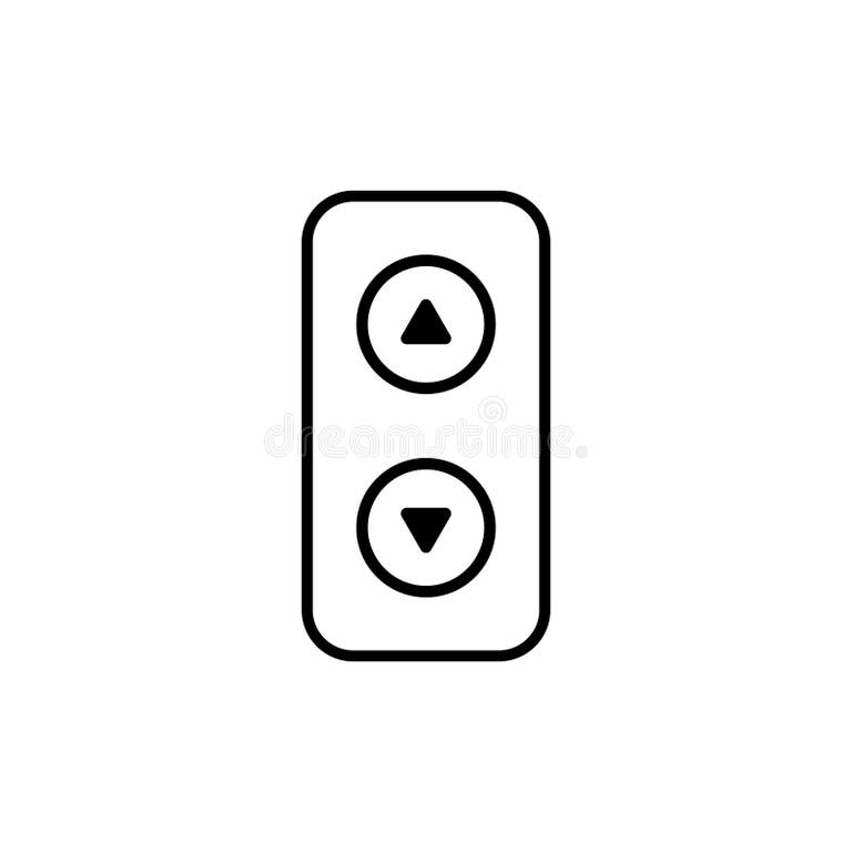 Elevator Button Icon Vector Stock Vector - Illustration of icon ...