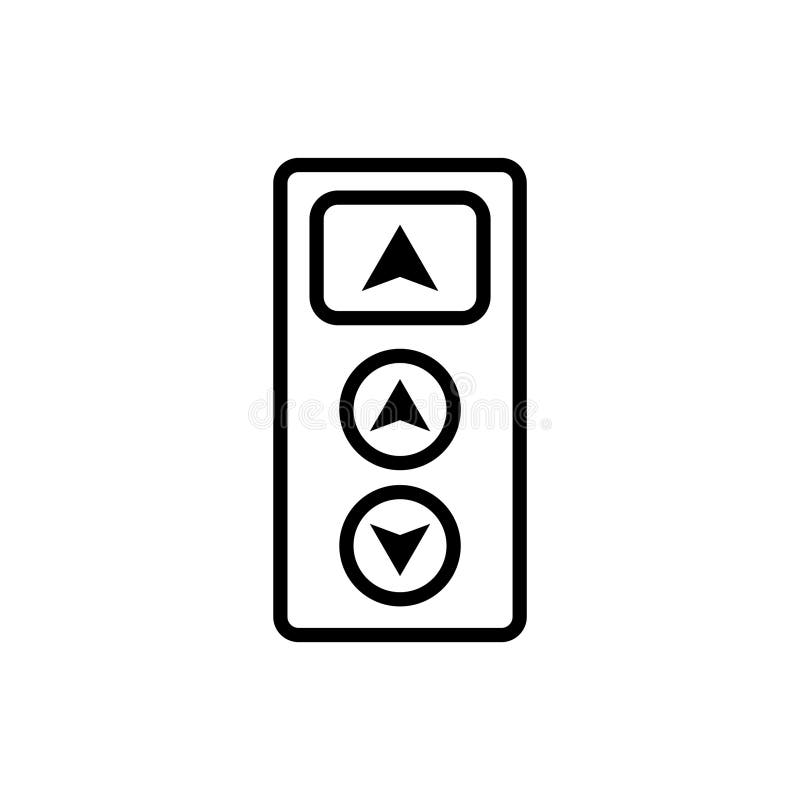Elevator Button Icon Vector Stock Vector - Illustration of panel, hall ...