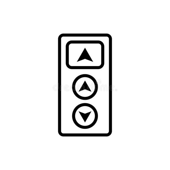 Elevator Button Icon Vector Stock Vector - Illustration of panel, hall ...