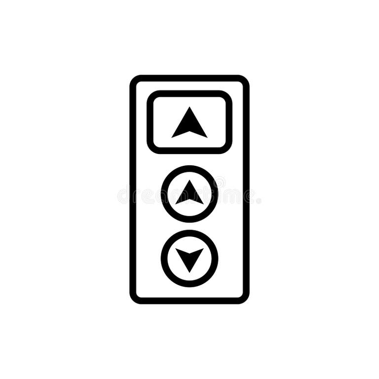 Elevator Button Icon Vector Stock Vector - Illustration of panel, hall ...