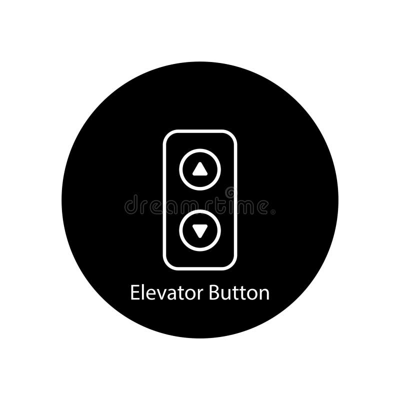 Elevator Button Icon Vector Stock Vector - Illustration of control ...