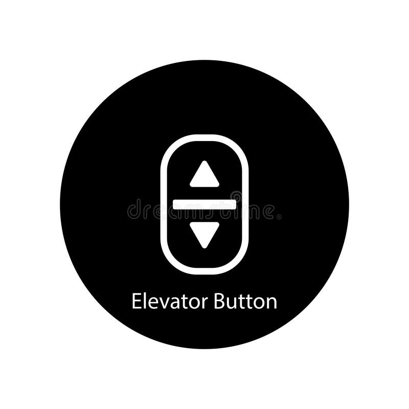 Elevator Button Icon Vector Stock Vector - Illustration of icon ...