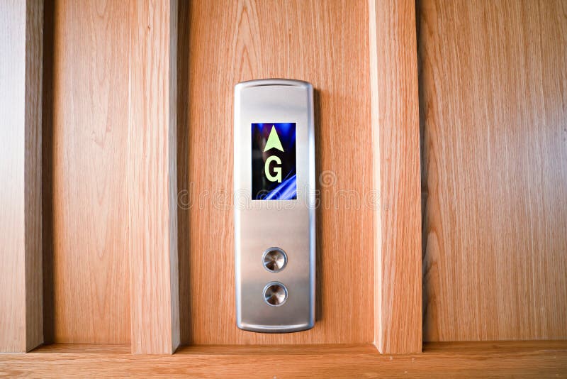Elevator Button for Modern Technology Stock Photo - Image of machine ...