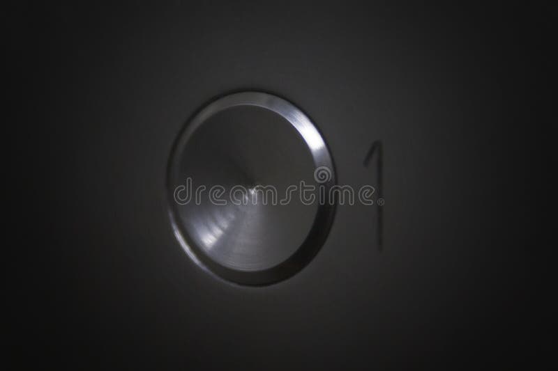 Elevator Button with Number 1. Level and Floor Stock Photo - Image of ...