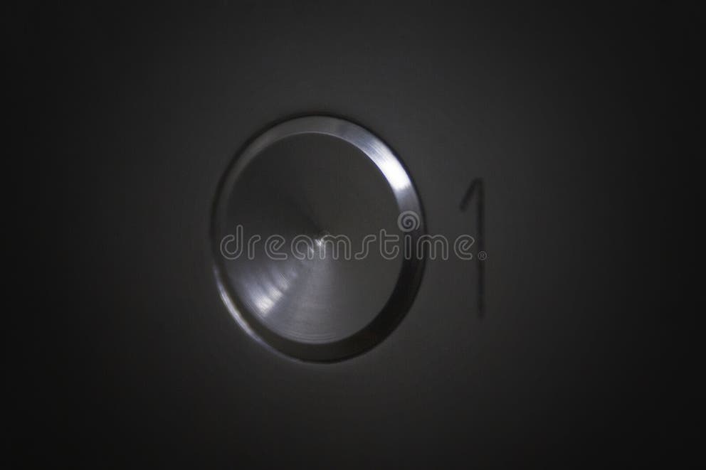 Elevator Button with Number 1. Level and Floor Stock Photo - Image of ...