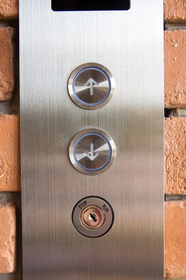 Elevator Button Up and Down Direction Stock Image - Image of corporate ...