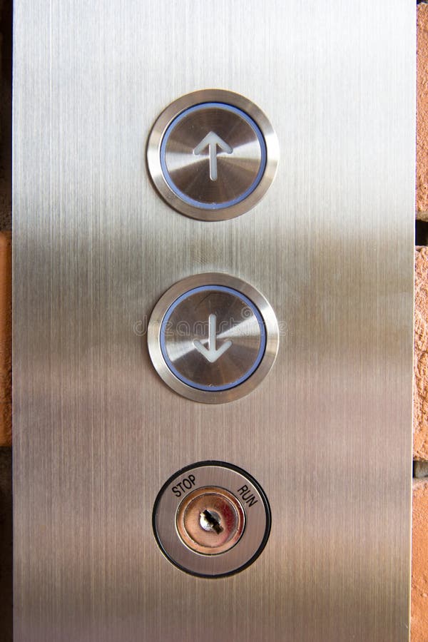 Elevator Button Up And Down Direction Stock Image - Image of border ...