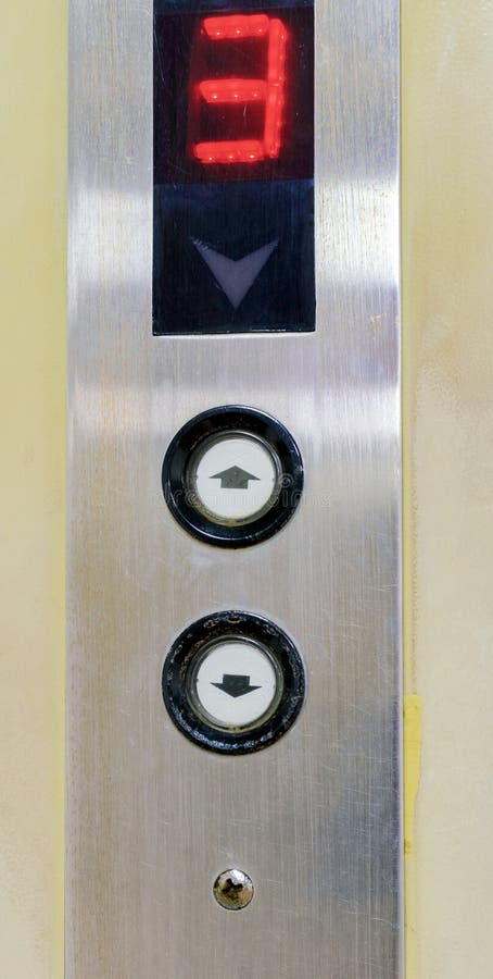 Elevator Button Up and Down Direction Stock Photo - Image of point ...