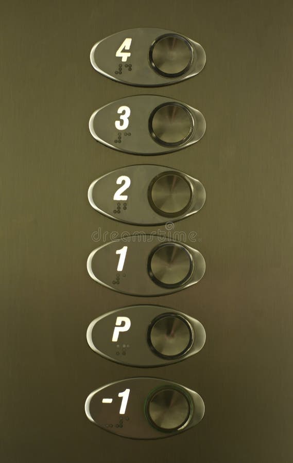 Elevator Buttons stock photo. Image of close, chrome - 54039712
