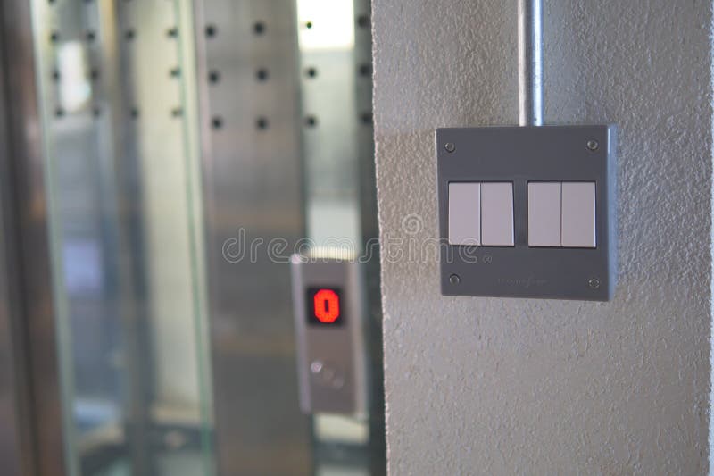 Elevator Buttons Display Modern Building Hallway Stock Photos - Free ...
