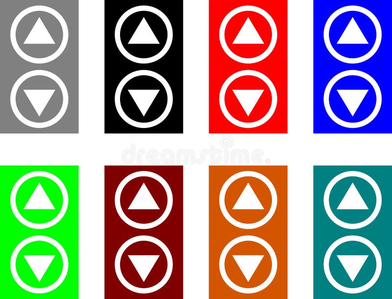 Elevator Buttons Isolated on White Background Stock Vector ...