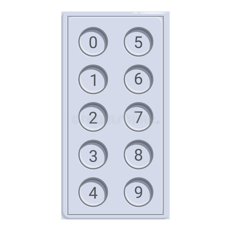 Elevator Buttons Panel Showing Floor Numbers for Navigation Stock ...