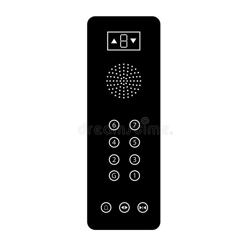 Elevator Buttons Panel Vector Illustration Stock Vector - Illustration ...