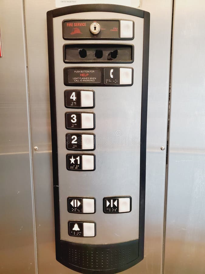 Elevator Buttons for Story Elevator Control Panel Stock Image - Image ...
