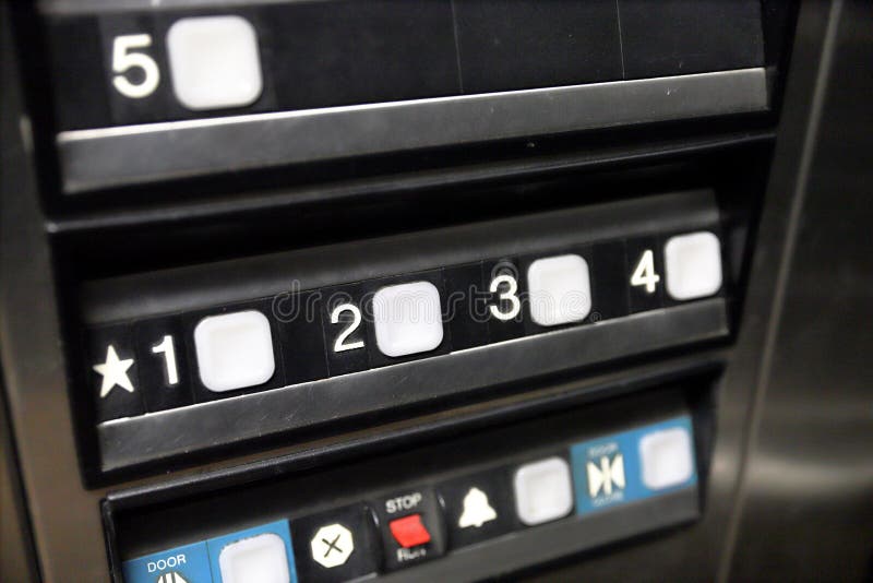 Elevator Buttons To Control Which Floor You Ride To Stock Image - Image ...