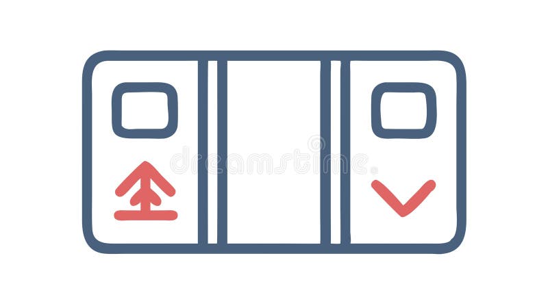 Elevator Buttons Up Down Control Panel Lift Icon, Vector Design ...