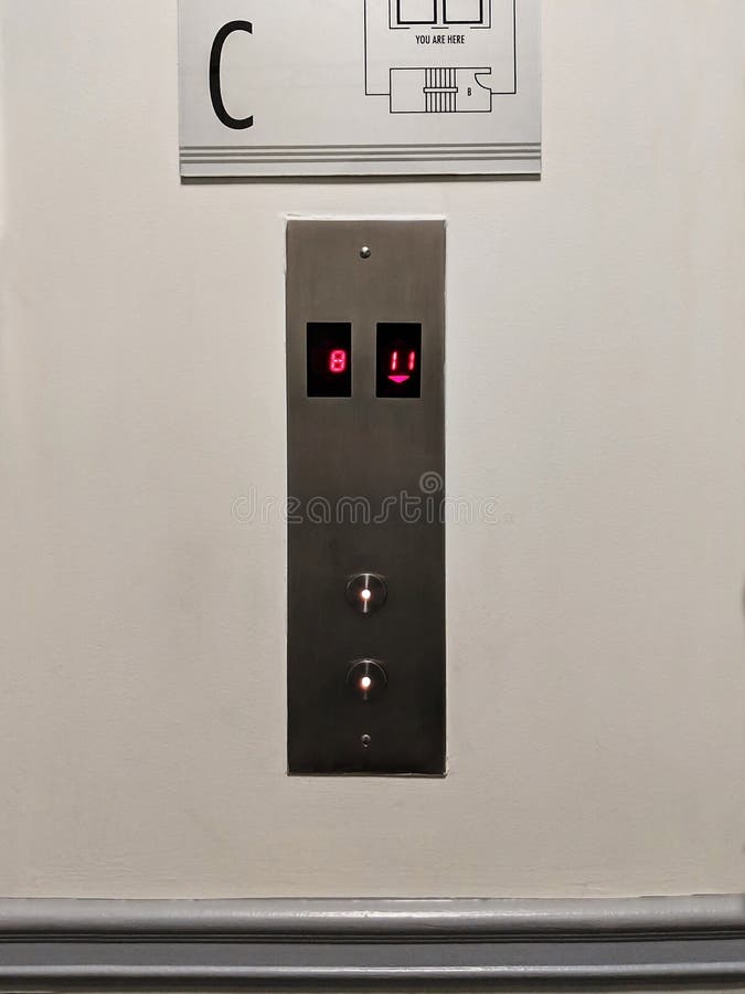 Elevator Buttons Up and Down. the Modern Button Panel on a Wall Stock Photo - Image of elevator ...