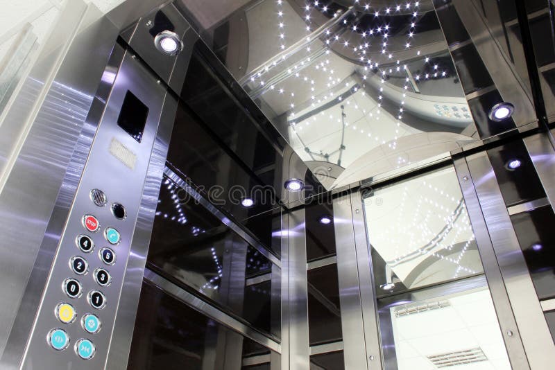 Elevator stock photo. Image of backgrounds, aluminium - 33121906