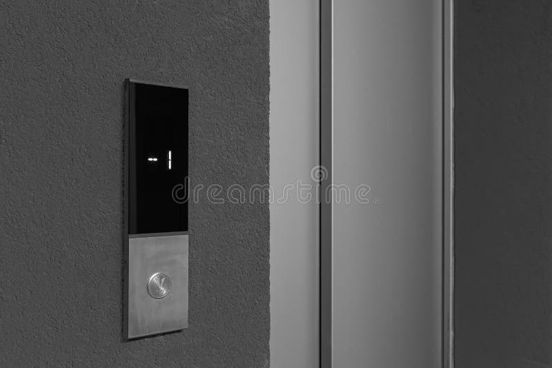 Elevator Call Button in the Hallway Entrance To an Apartment Building ...