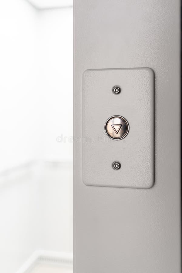 Elevator Call Button on the Platform in Front of the Elevator Stock ...