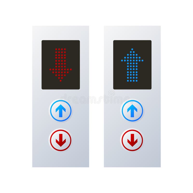 Elevator Call Button. Vector Illustration Stock Vector - Illustration ...