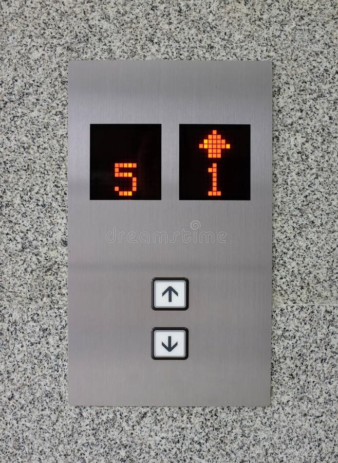 Elevator Call Panel with Blind and Wheelchair Sign with Copy Space, Up ...