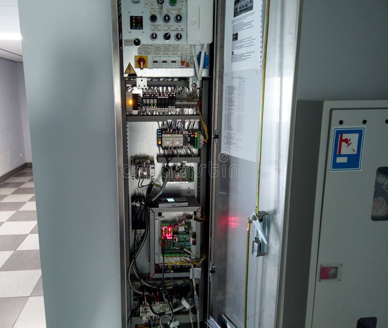 Elevator Control Panel Maintenance. Out of Service Elevator. Elevator ...
