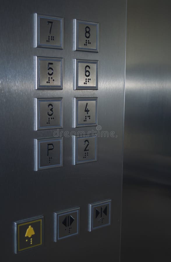 Elevator Control Panel, Stainless Steel Finish, Seven Floors Stock ...