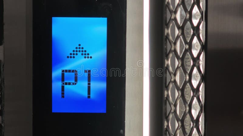 Elevator Panel Showing Floor P1 and P2 Stock Footage - Video of display ...