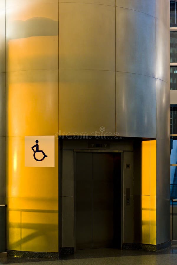 Elevator for Disabled People Stock Photo - Image of indoors, symbol ...
