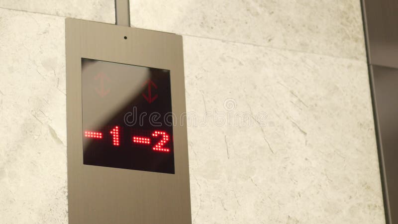 Elevator Display Showing Floor Number and Direction Indicators Stock ...