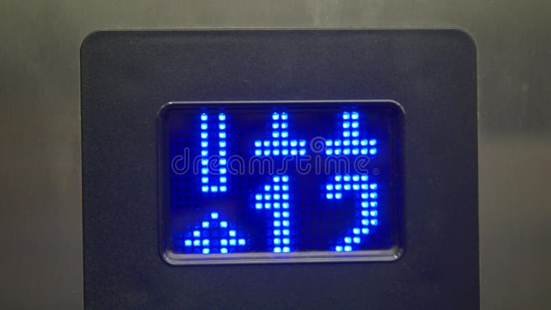 Elevator Display Showing Floor Number and Direction Indicators Stock ...
