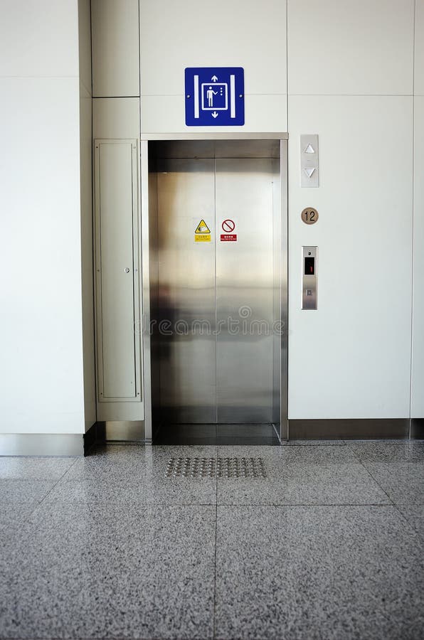 Elevator door stock image. Image of stainless, lift, steel - 20962689