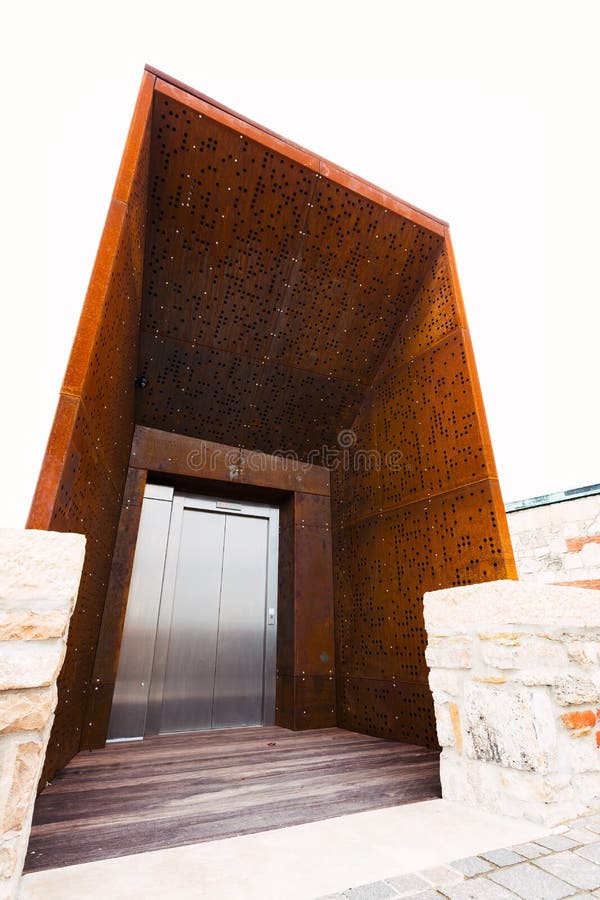 Elevator door stock photo. Image of metal, corridor, gate - 47939818